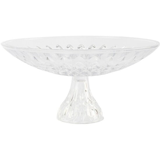 Ваза для фруктов Anna Lafarg Ocean 29х15 см, на ножке, стекло, прозрачный (ANLAF-5115)