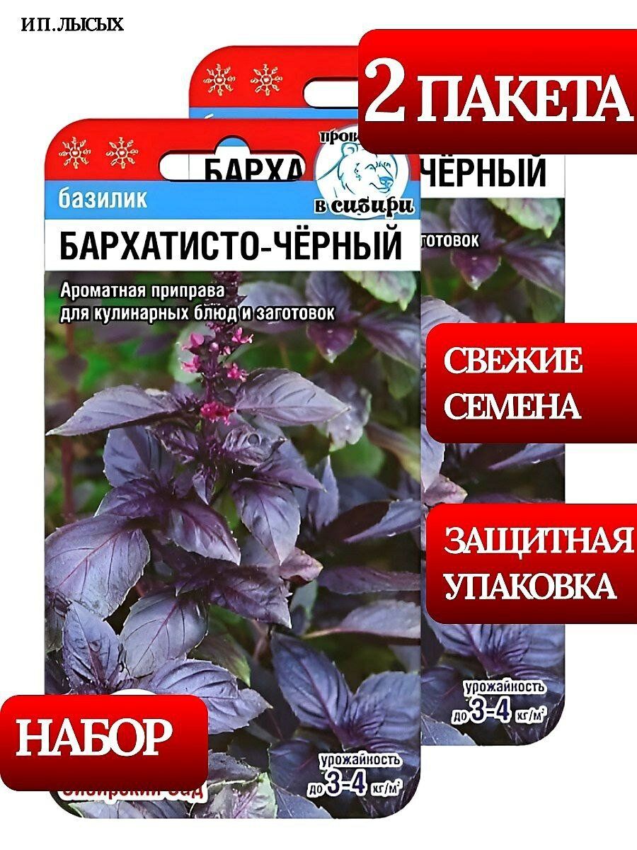 Семена Базилик "Бархатисто-Черный"