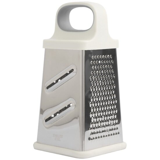 Терка Anna Lafarg Universal 21 см, четырехгранная, сталь/пластик, серо-бежевый (ANLAF-KT211033)