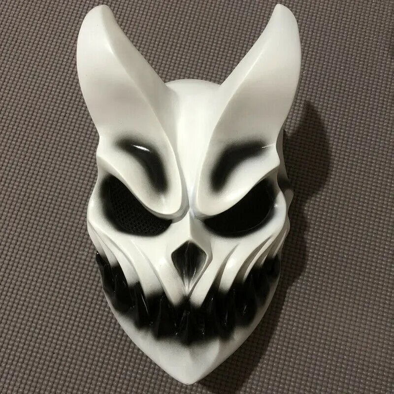 Маска демона Kid of Darkness ПВХ Белый, White Movable mouth