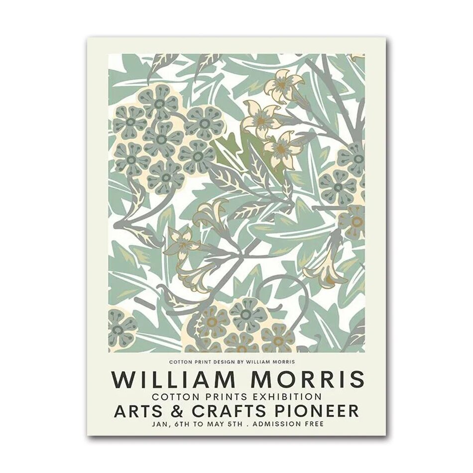 Картина на холсте William Morris 40x50см, цвет 61108-06