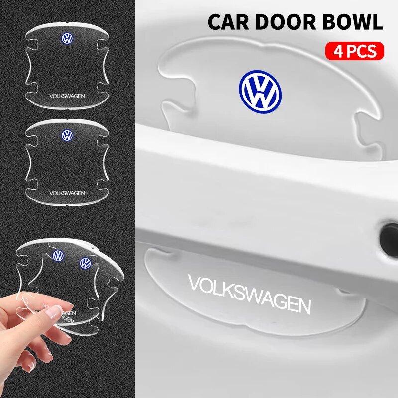 4 шт./компл, наклейки на дверные ручки автомобиля, устойчивые к царапинам ручки, наклейки на чашу для Volkswagen Mazda Opel Nissan Skoda Peugeot LEXUS Toyota