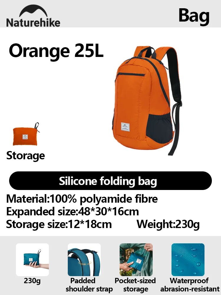 Naturehike рюкзак 30 л Оранжевый, Orange-25L