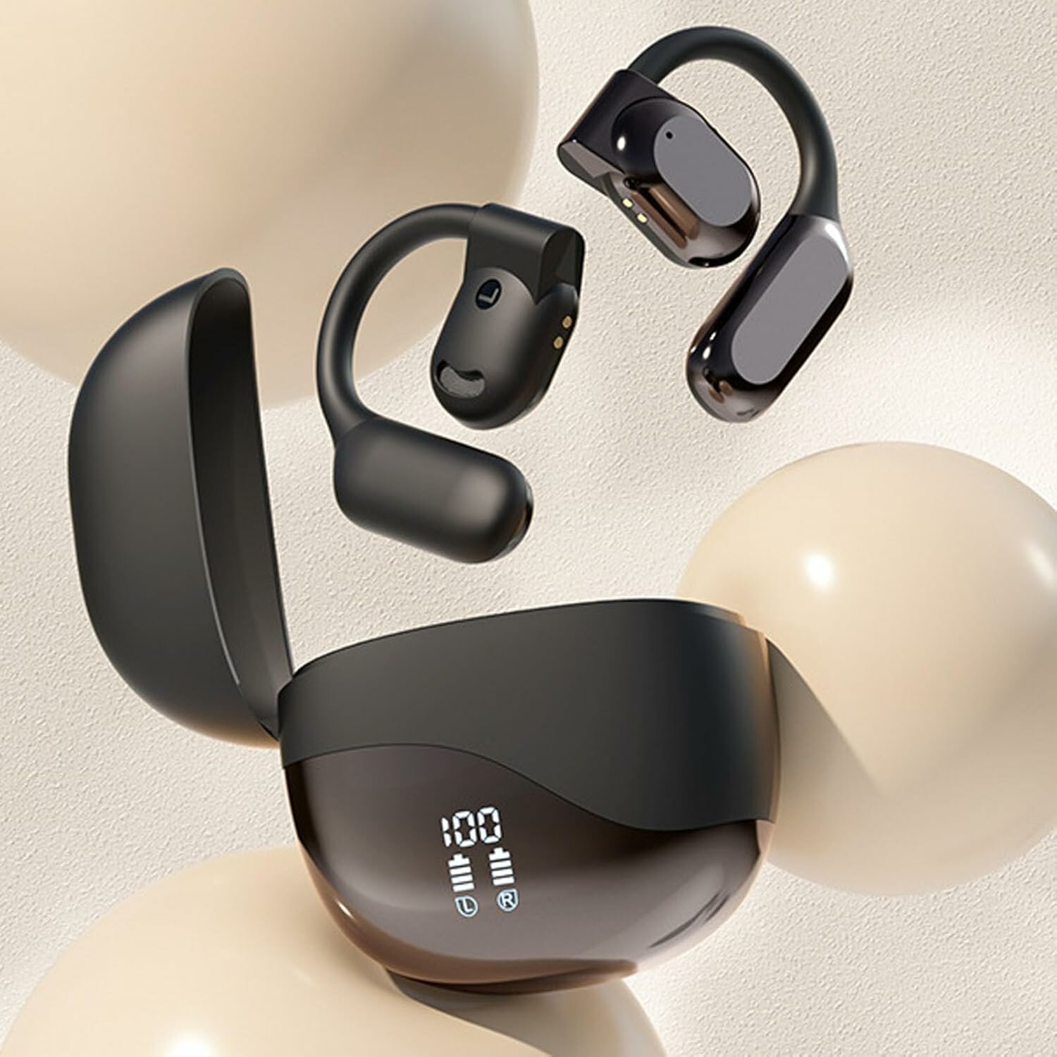 Беспроводные TWS-наушники True Wireless Earphones M62, Bluetooth 5.46, Hi-Fi звук, Al-переводчик, черный