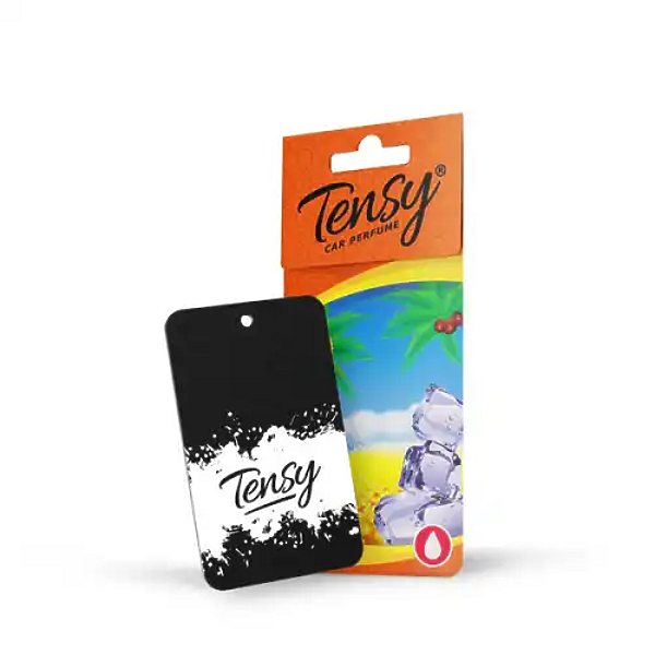 TENSY TA-01 (TA01_TY) ароматизатор tensy (ta-01) подвесной, картон черный лед\