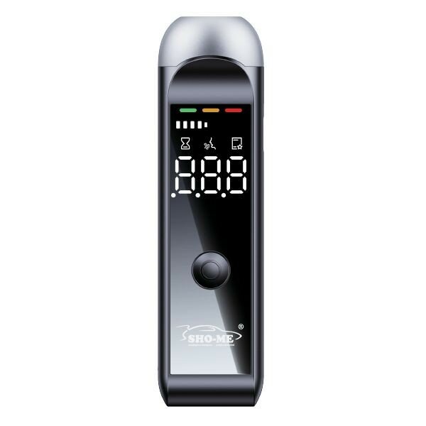 Алкотестер SHO-ME ALT-1000, цифровой дисплей с подсветкой, звуковое оповещение, полупроводниковый