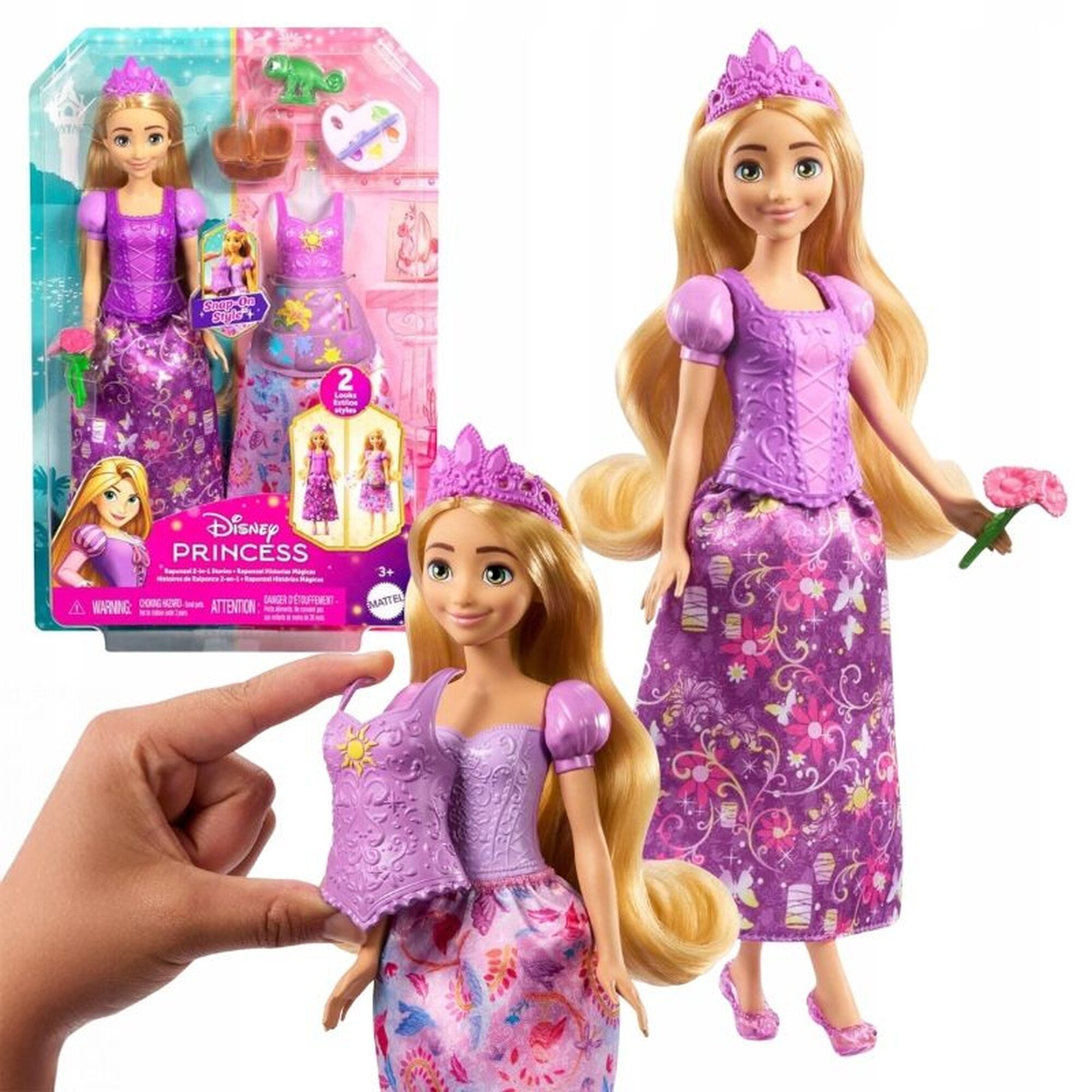 Кукла Mattel Disney Princess - Куклу Рапунцель с 2 нарядами и аксессуарами - Дисней Принцессы JBG09