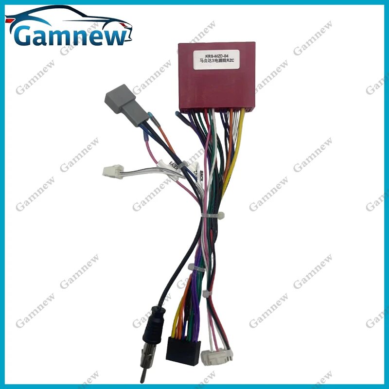 16-контактный жгут проводов автомобильного головного устройства, кабель адаптера питания с Canbus для Mazda 3 5 6 8 CX-7 CX-9, разъем жгута проводов Android Only Cable