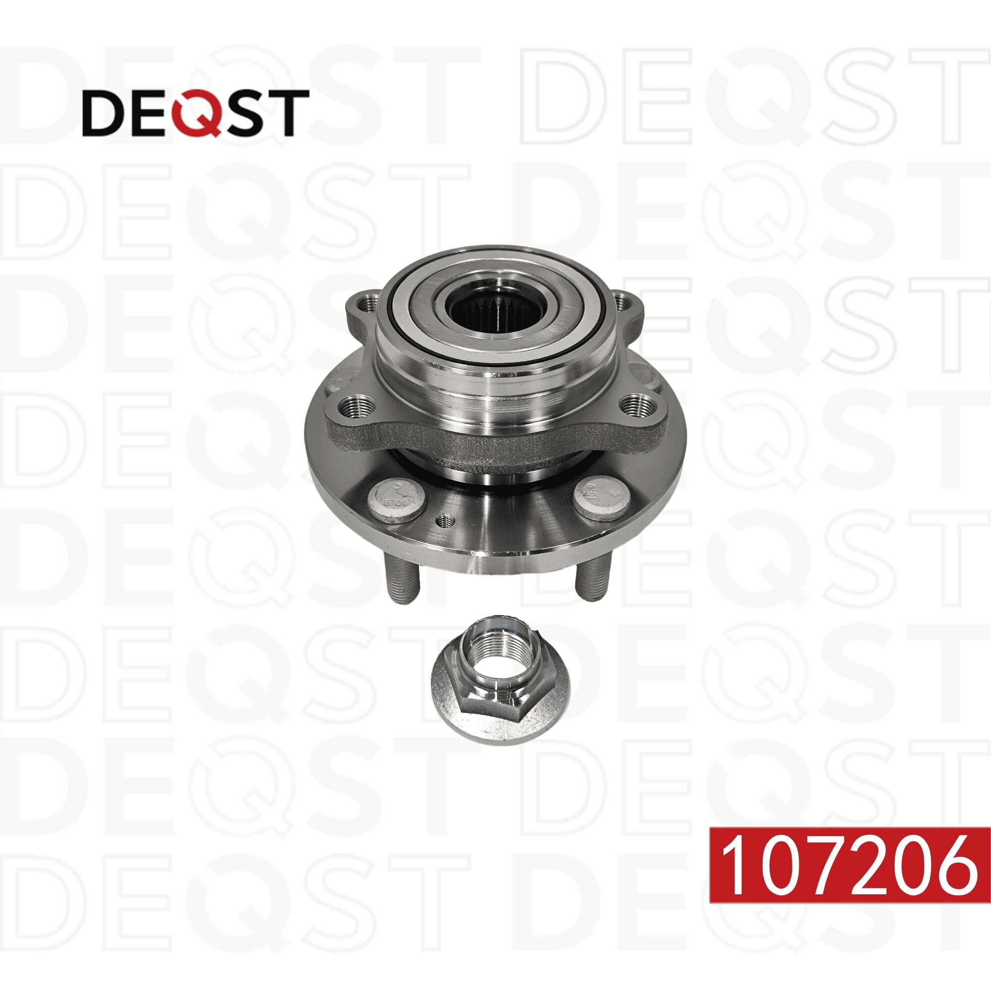 Ступица с подшипником в сборе Deqst 107206 передняя Kia Cee'd 2012