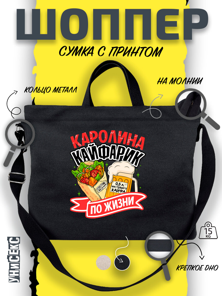 Сумка  шоппер y2k через плечо Каролина