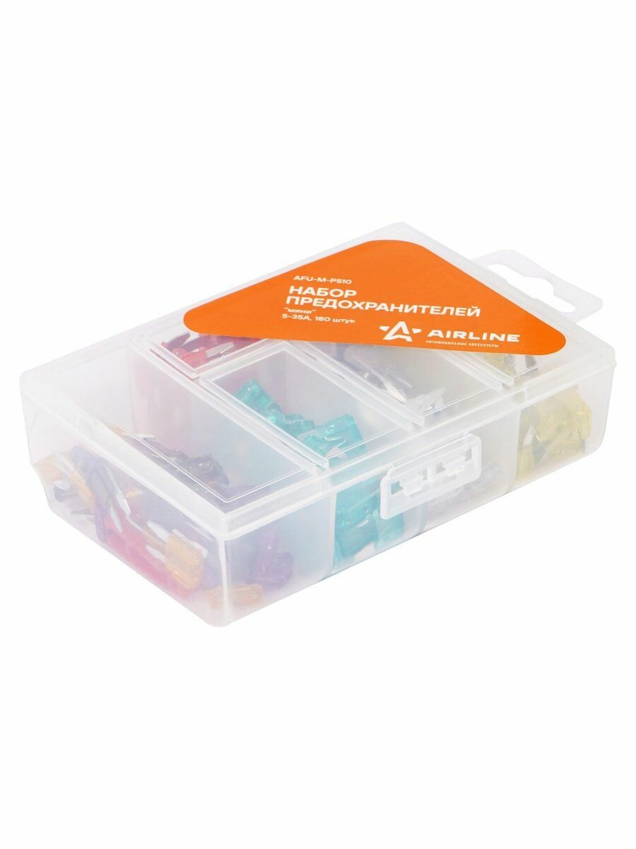 Предохранители "мини" в пласт. коробке (180 шт. 5-35А) (AFU-M-P510) AFUMP510