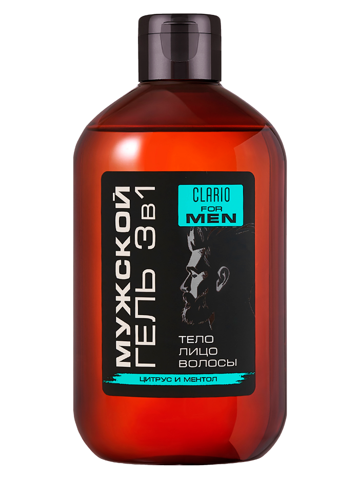Clario гель для душа мужской 3 в 1 400 мл