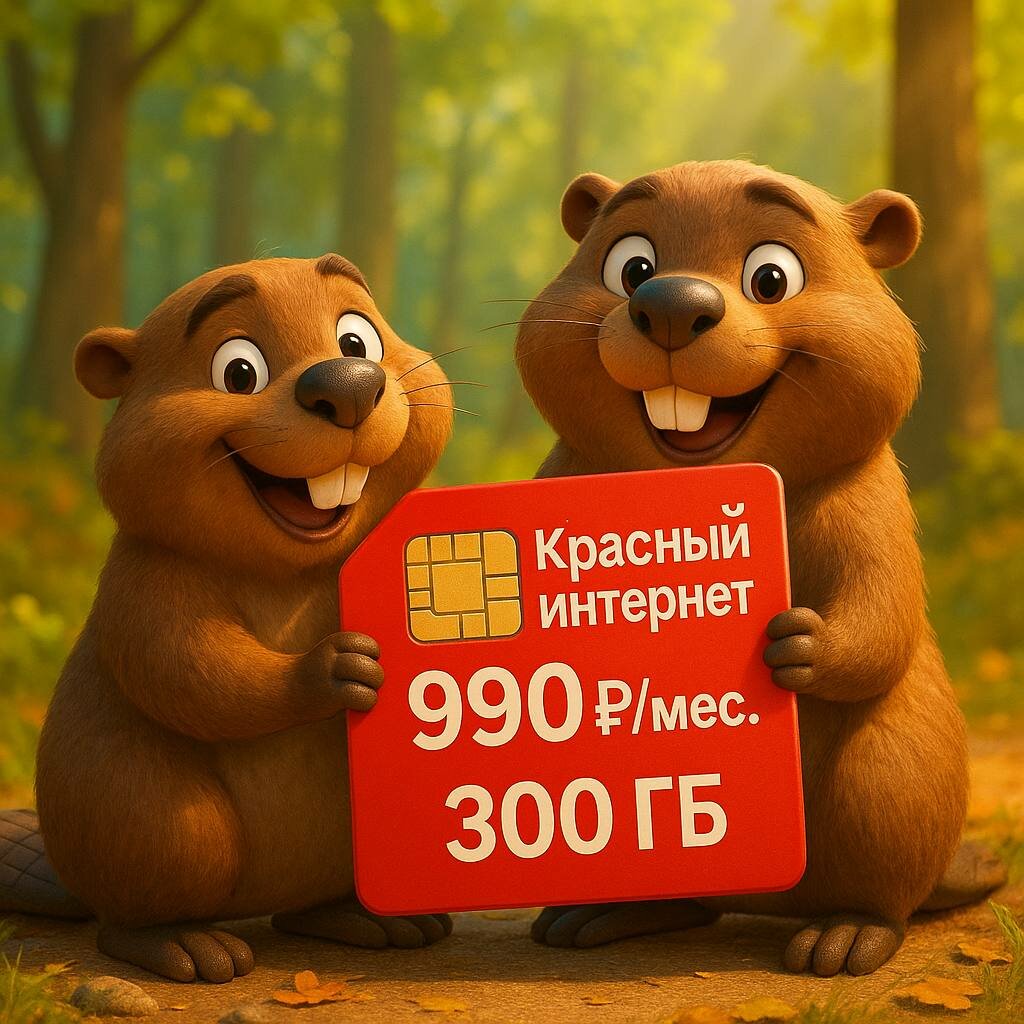 SIM-Карта "Раздача интернета", безлимитная, 300ГБ, для модема