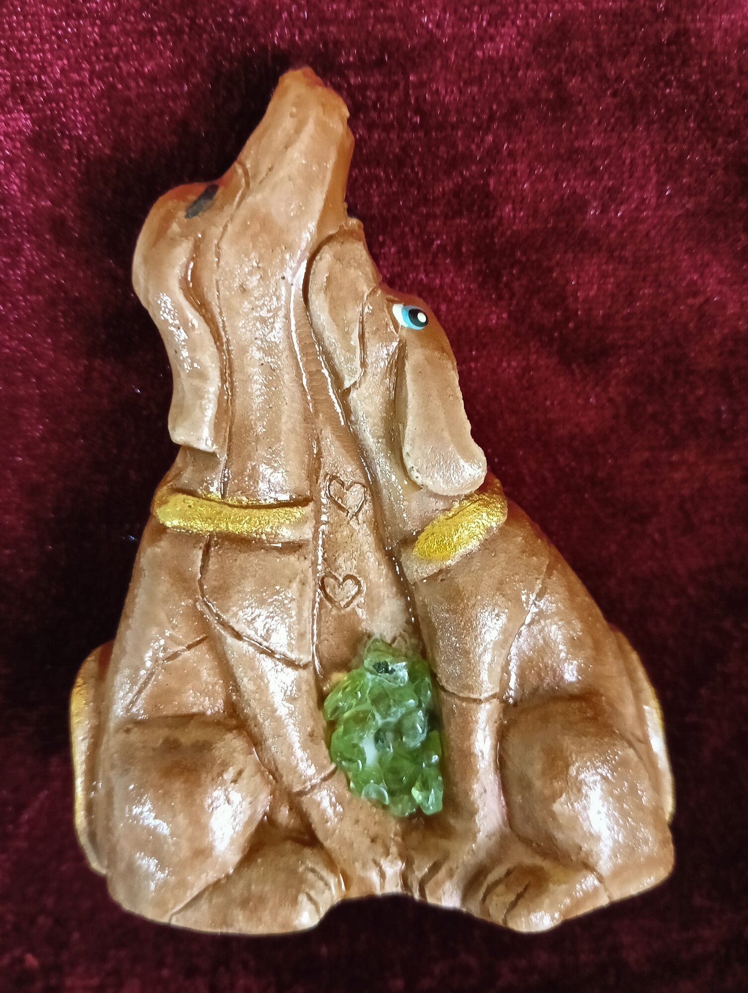 Собачки (пара) с камнем