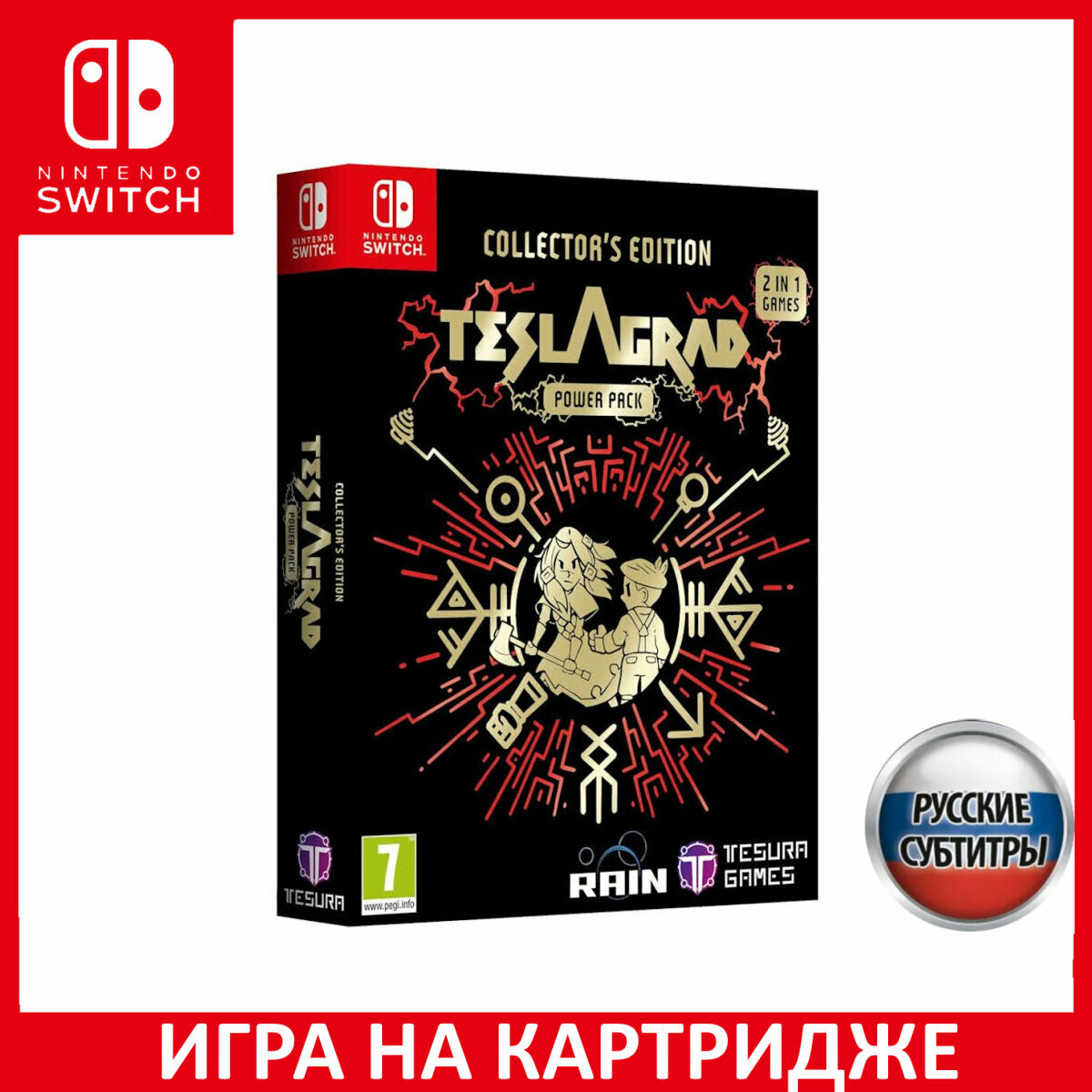 Игра Teslagrad Power Pack Коллекционное издание (Collector's Edition) Switch Русская Версия Картридж на Nintendo Switch