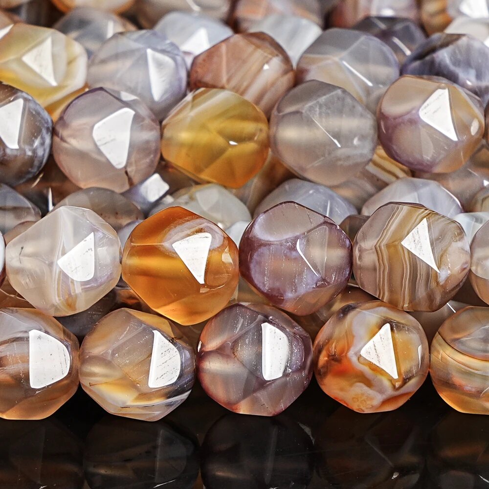 Бусины из ботсванского агата 15 дюймов 8mm approx.45 beads