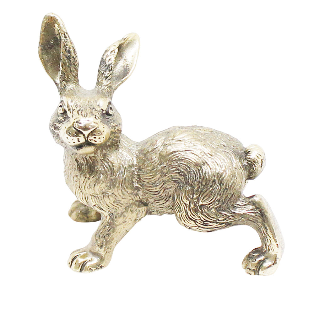 Фигурка из бронзы ручной работы "Заяц Русак"