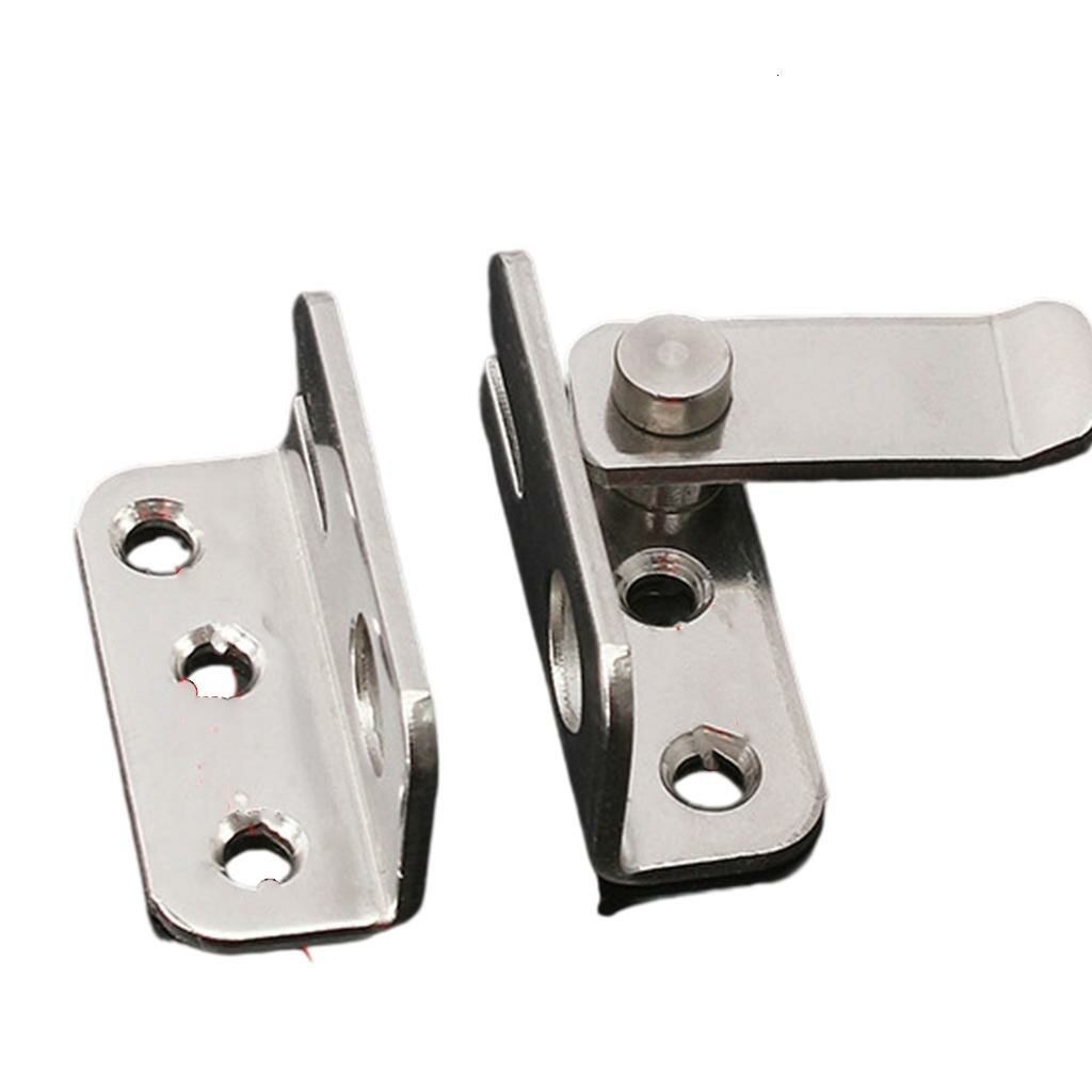 2шт Миниатюрный дверной замок, Раздвижные ворота, защищенный нержавеющим металлическим зажимом для шкафа-купе