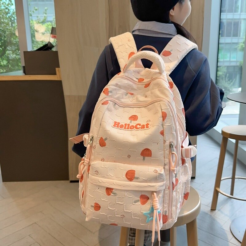 Рюкзак Harajuku Ulzzang, нейлон, 20-35 л, для девочек, розовый