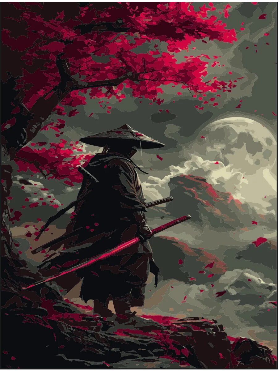 Картина по номерам самурай