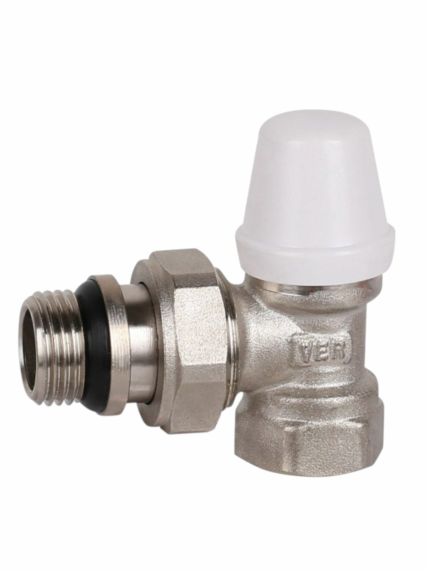 Кран вентиль с американкой для радиатора 3/4 VR303 нижний угловой