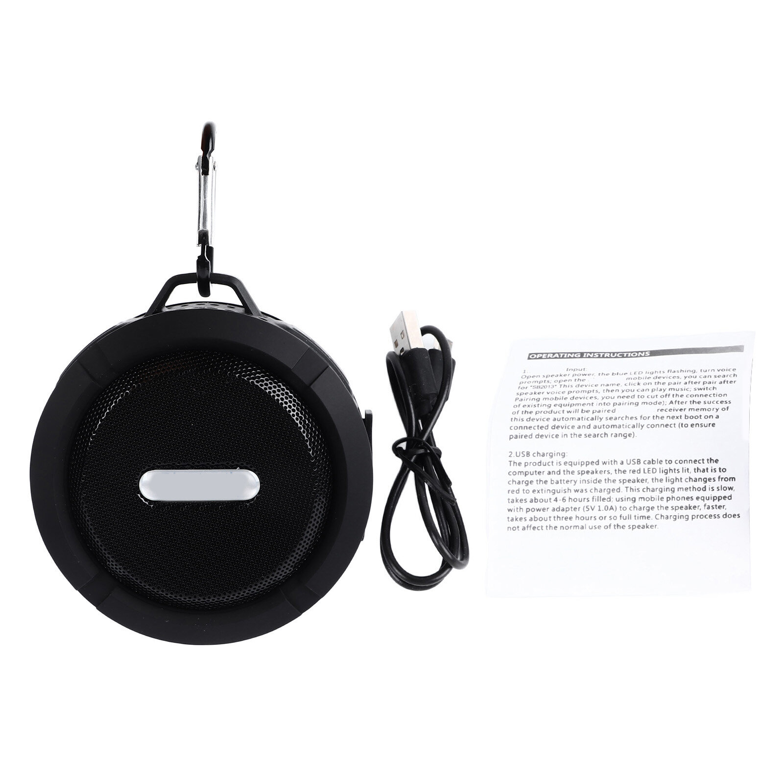 Беспроводной динамик Bluetooth Portable Mini Bluetooth -динамик IPX7 Водонепроницаемый маленький динамик для открытого автомобиля Black