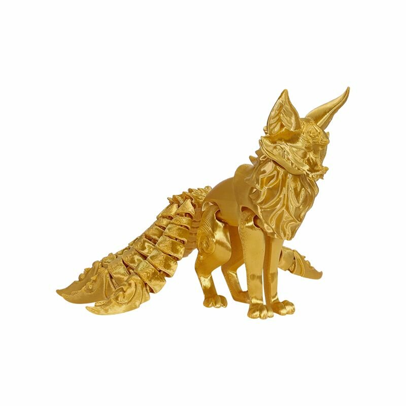 Подвижная шарнирная игрушка 3D принтере девятихвостая лиса 9.5cm