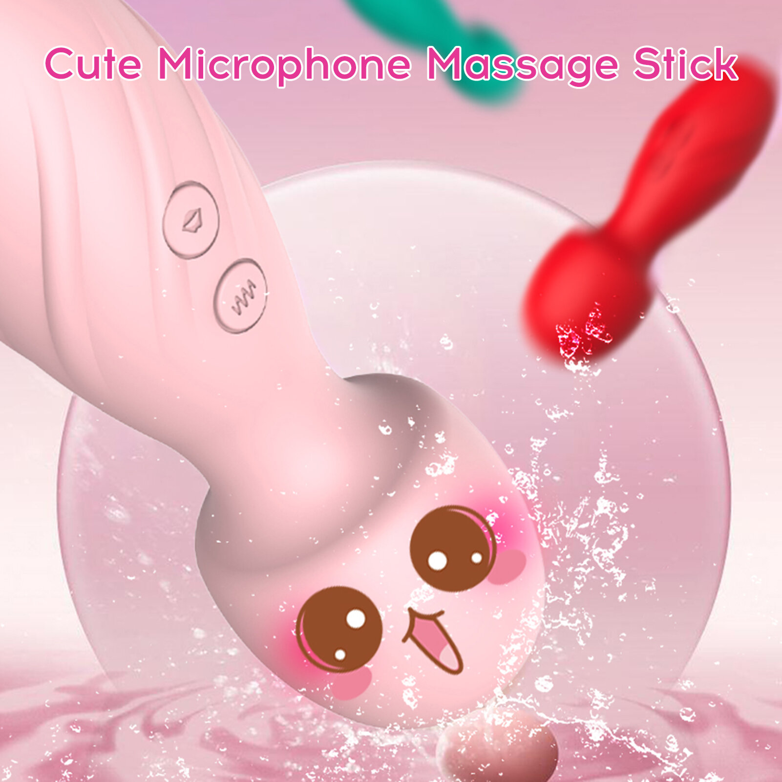 Милый микрофонный массажный жезл 10-частотная вибрация/сосание двойное удовольствие жизнь водонепроницаемый низкий уровень шума