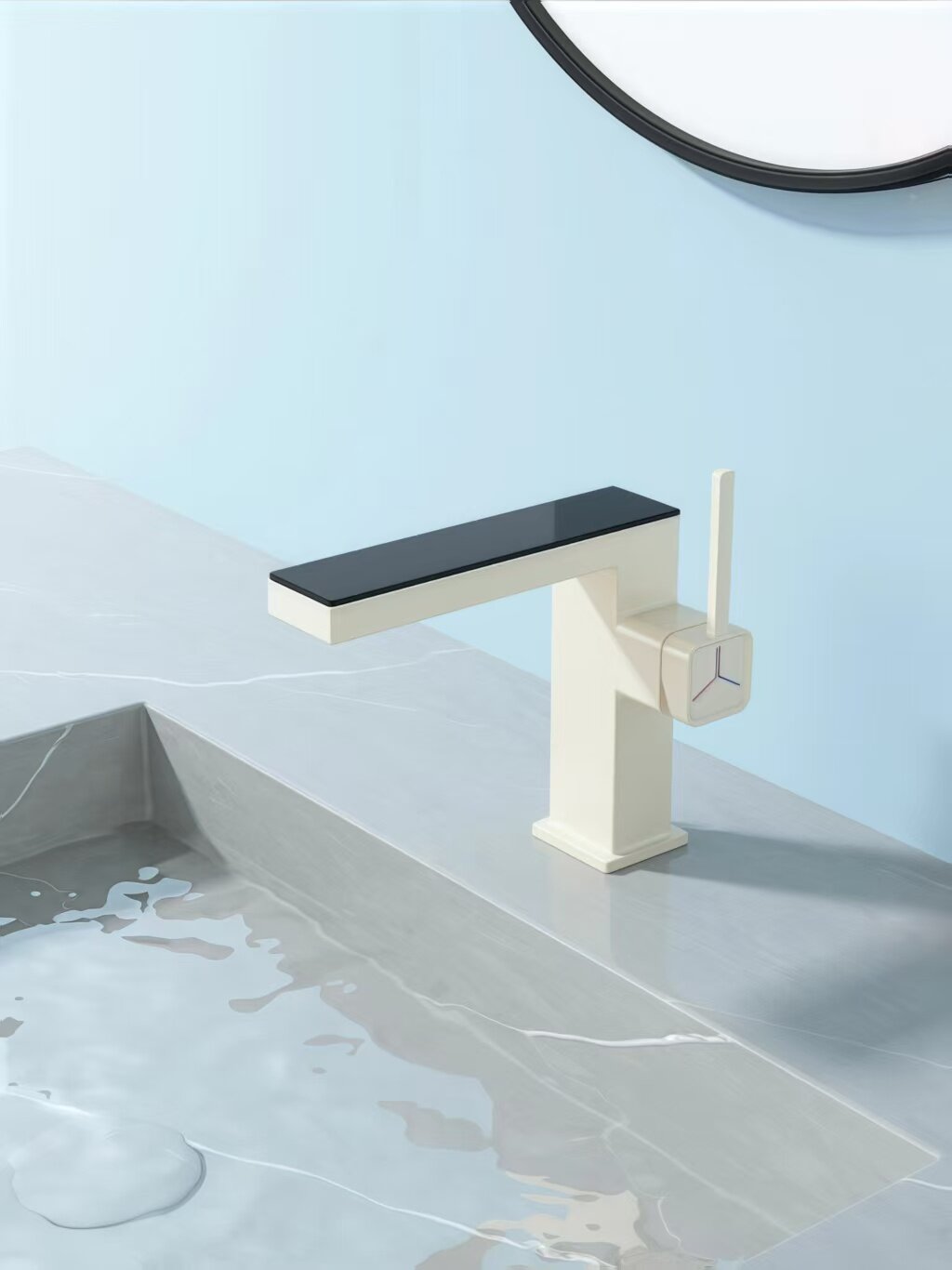 Смеситель OCAS E-B68, для раковины, горизонтальный, крепление на гайке, аэратор