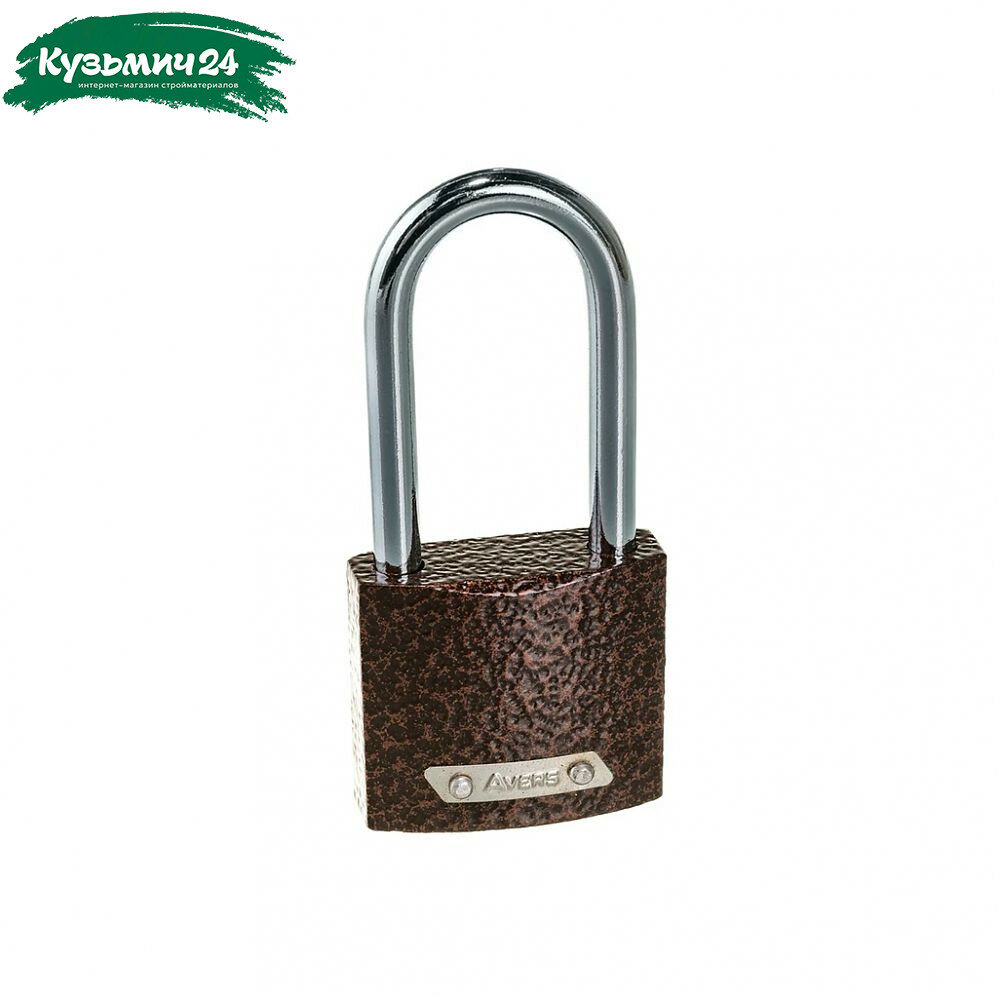 Замок навесной Avers PD-01-38-L, цилиндровый, коричневый 011049