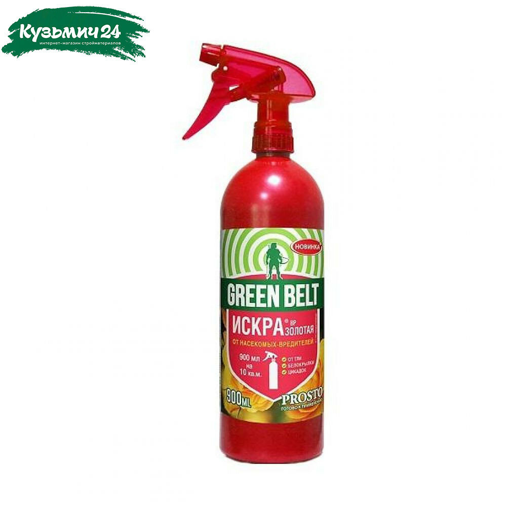 Средство защитное от насекомых-вредителей GREEN BELT Искра Золотая 900 мл