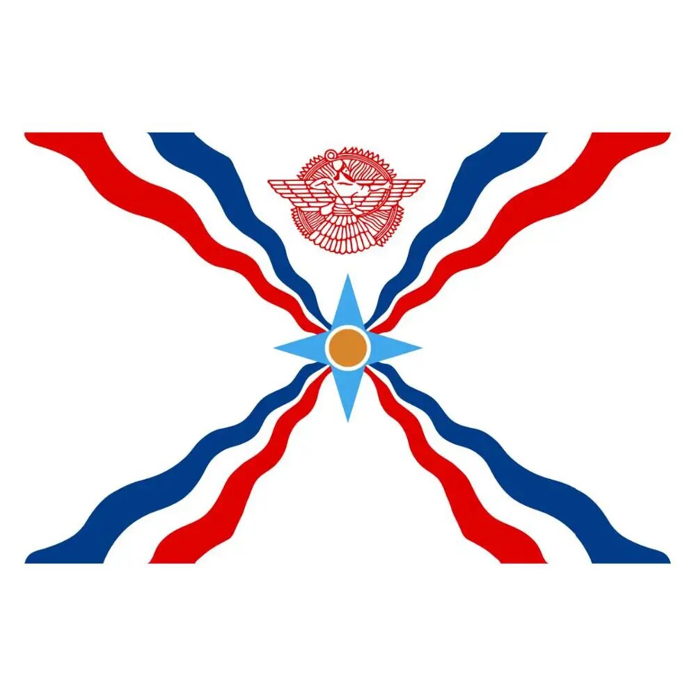 Ассирийский флаг из полиэстера 90x150 см 90 х 150 см