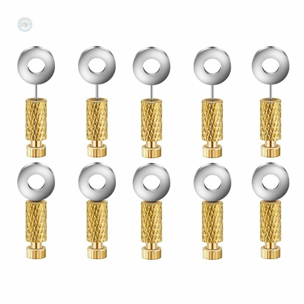 Набор из 10 позиционеров для кожаных швов, металлические иглы-фиксаторы для ручного шитья кожи, золотые штифты для позиционирования швов при изготовлении сумок и ремней