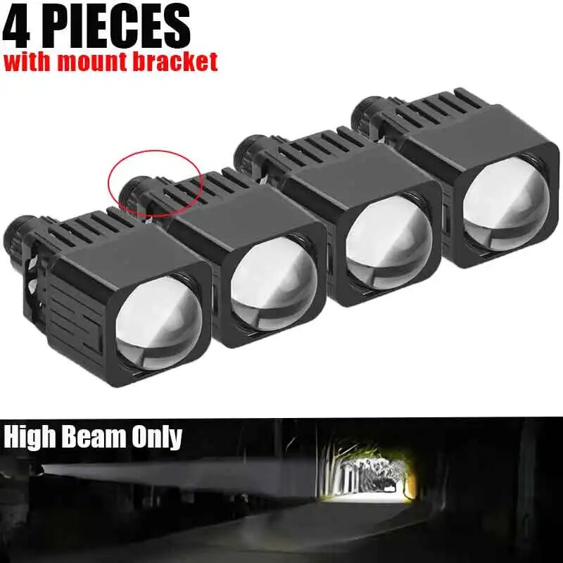 Светодиодный матричный объектив 1,5 дюйма, линзы дальнего света, светодиодный 4x High Beam Bracket