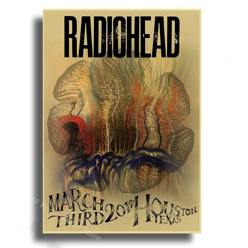 Radiohead A3 постер, цвет 14