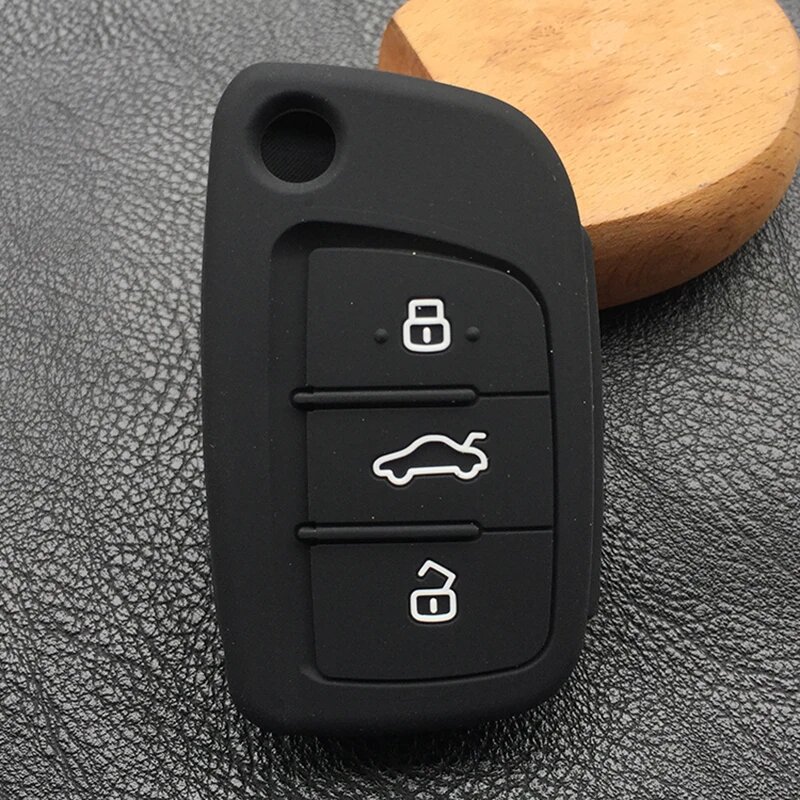 Силиконовый чехол для автомобильного ключа для JAC Refine S2 S5 2015 чехол для автомобильного ключа с 3 кнопками черный