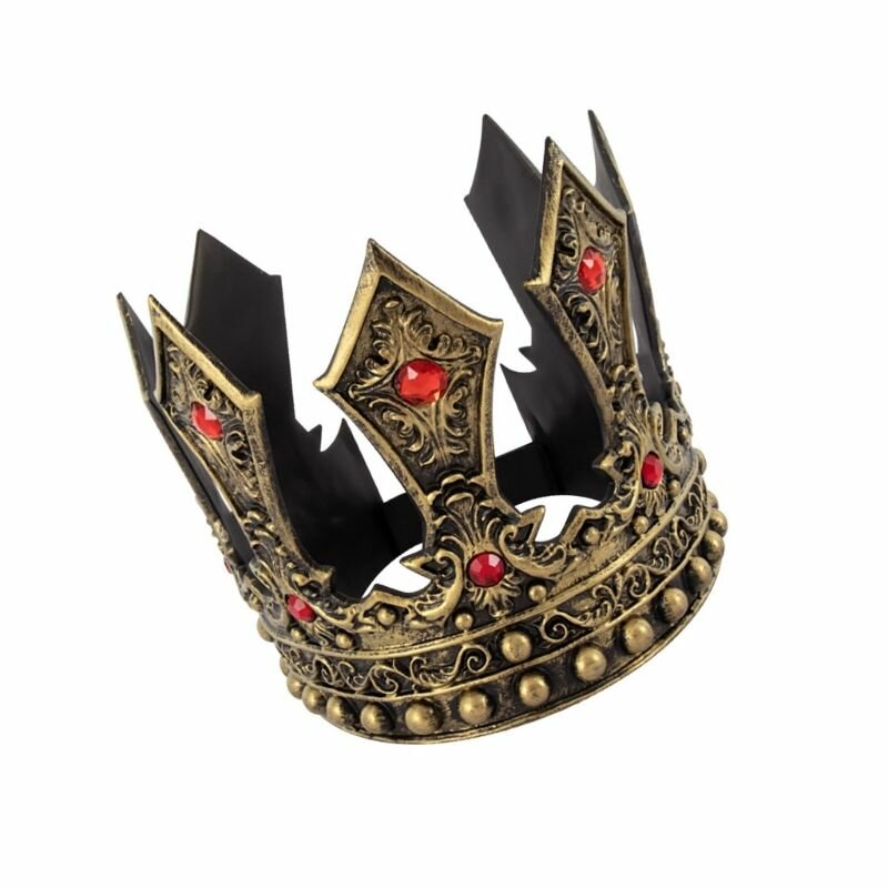 Роскошный Головной Убор для Косплея в стиле Ретро King's Crown-Древнее Золото
