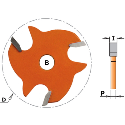 Фреза пазовая диск Z3 F=8 D=47,6x3