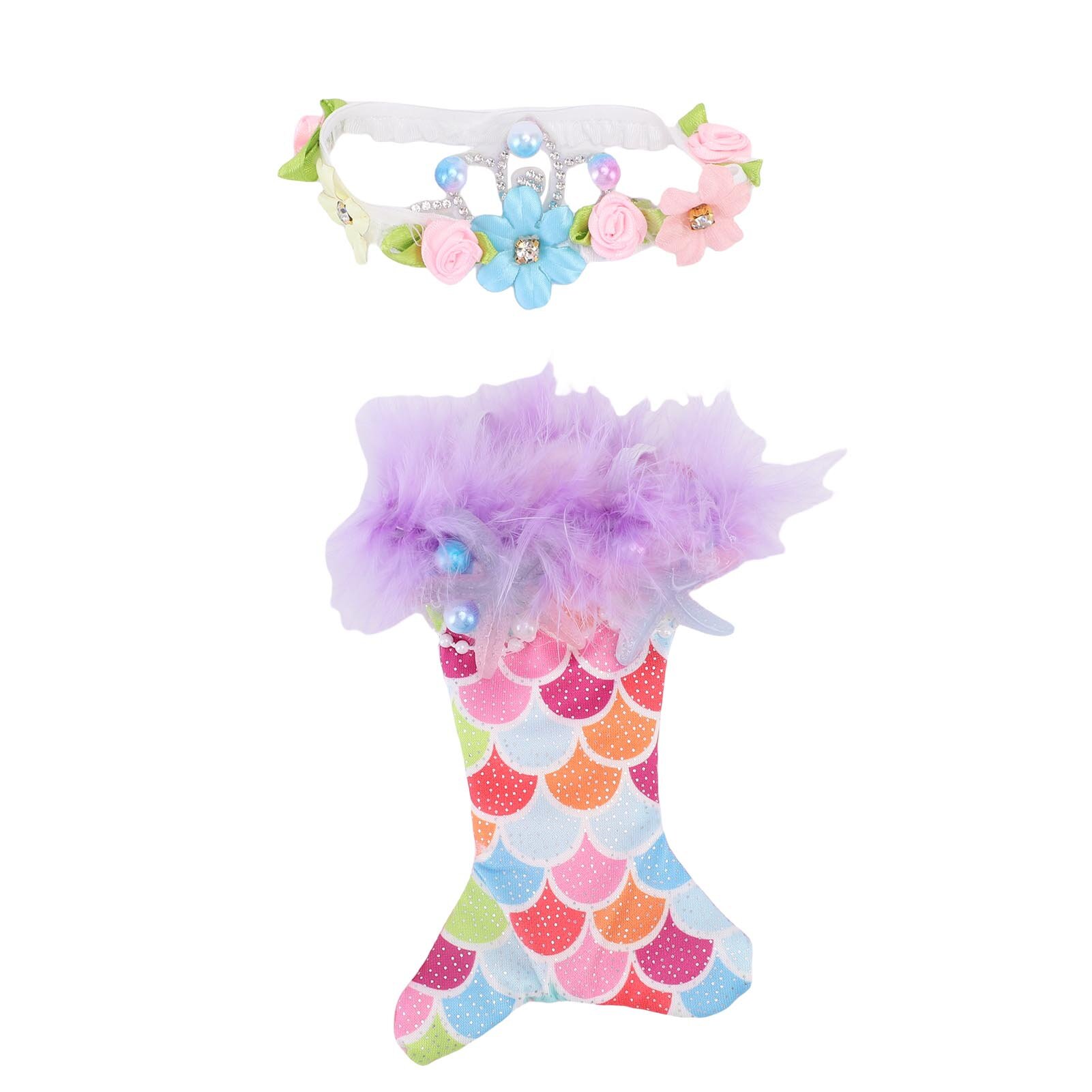 Кукольная Одежда с Головным Убором Рыбий Хвост Стильное Изысканное Милое Платье для Кукол 6,7 дюйма Аксессуары для Кукол