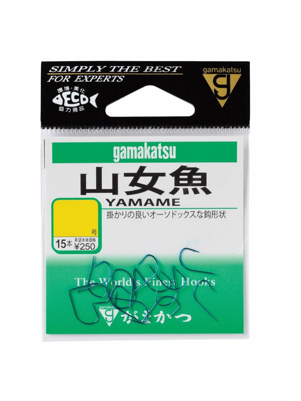 Крючки Gamakatsu Yamame, #6, 15 шт/уп