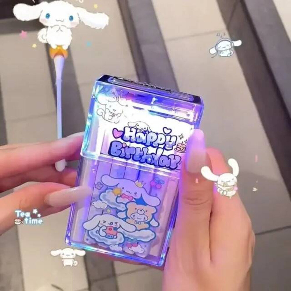 Чехол для зажигалки в стиле аниме Sanrio, Hello Kitty, Kuromi, Cinnamoroll, креативный, персонализированный, водонепроницаемый.