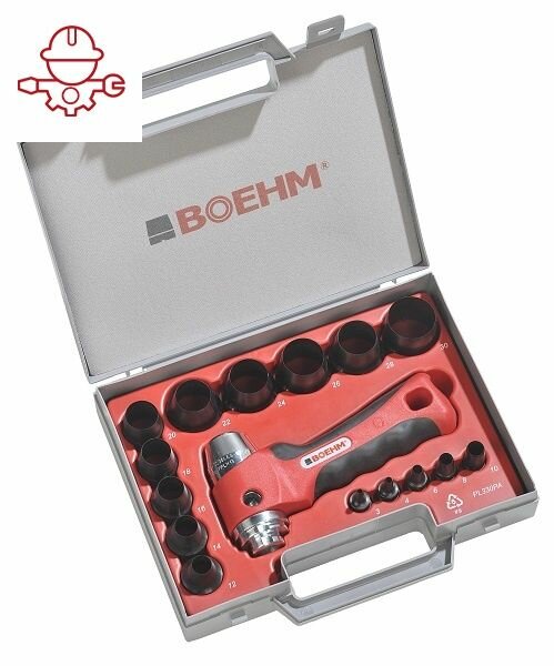 Набор пробойников/просечек для круглых отверстий 2-29 мм, 15 предмета BOEHM JLB229PA