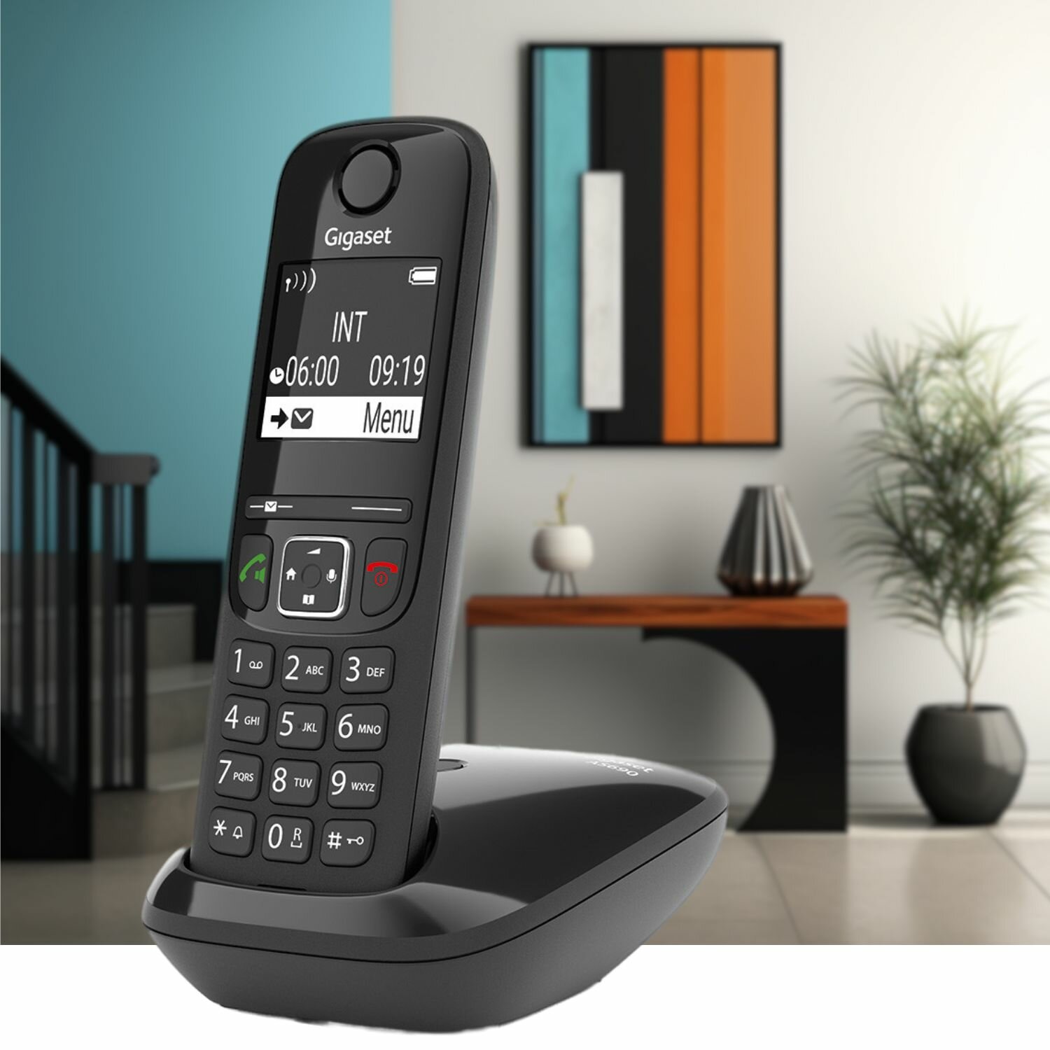 Радиотелефон DECT Gigaset A690 чёрный