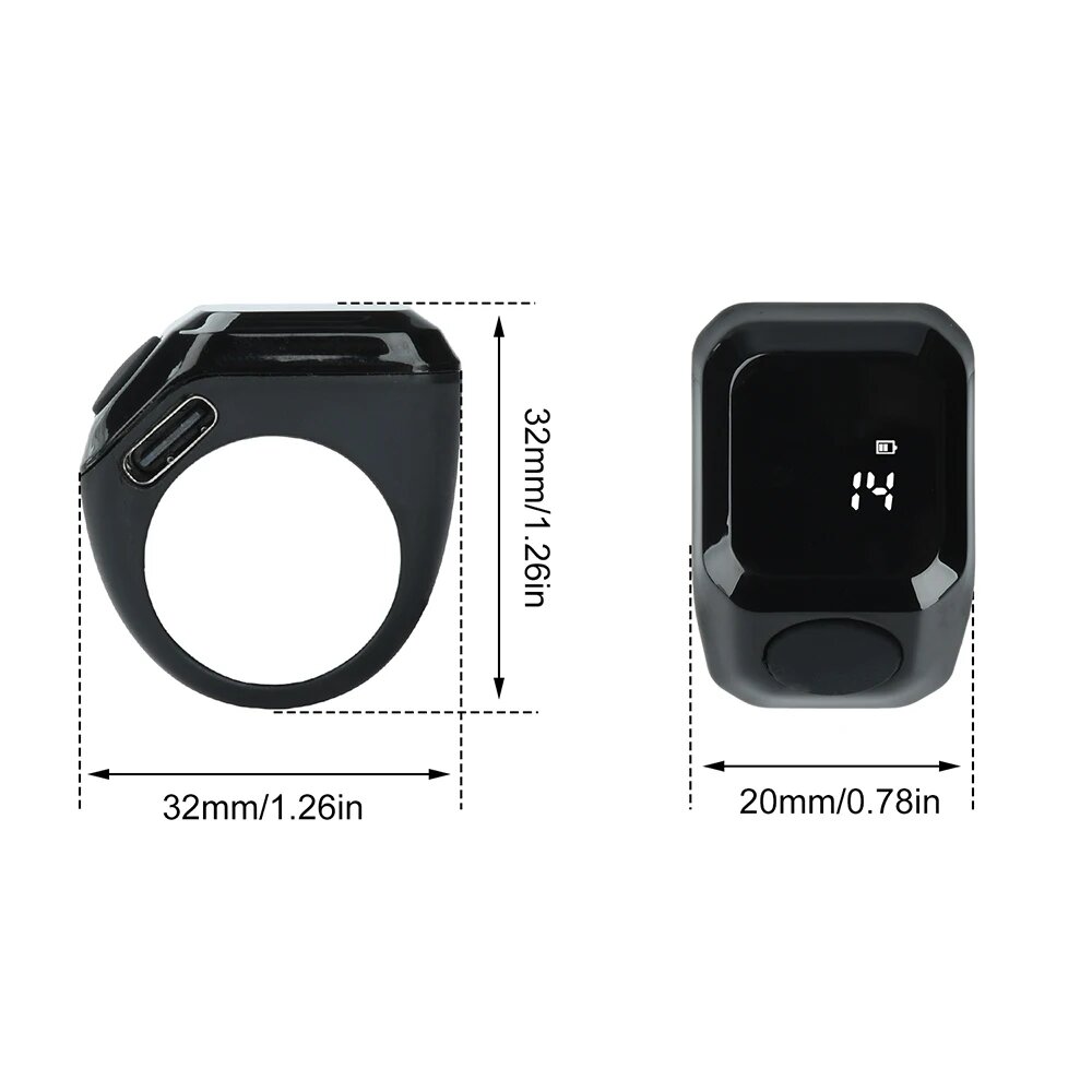 Черное Bluetooth-кольцо Gaqqee — фото 1