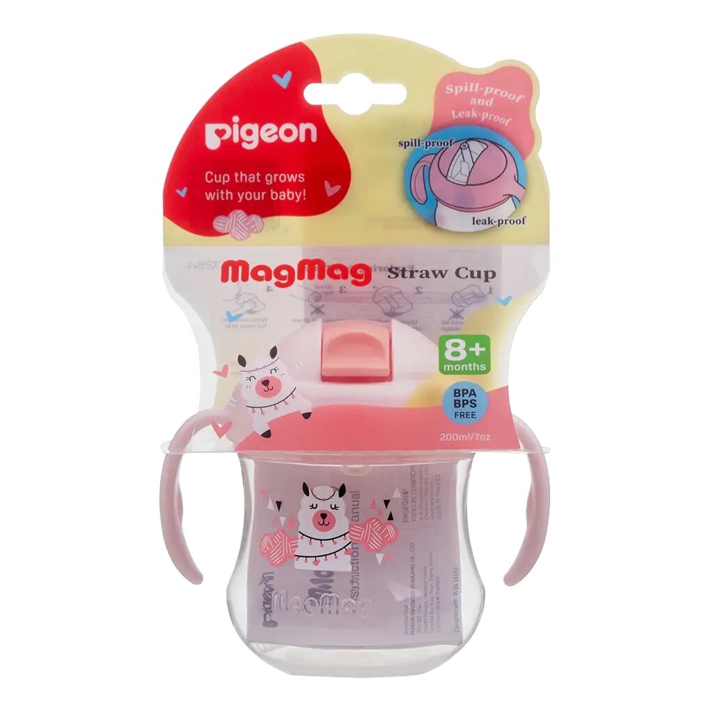 Pigeon Поильик MagMag с трубочкой Альпака 8+ мес 200 мл 1 шт