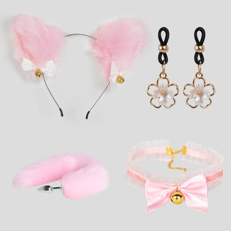 Секс-игрушки для женщин, эротический хвост, симуляция лисы, набор анальных пробок, цилиндрический пробок, эротическое тренировочное средство для женщин