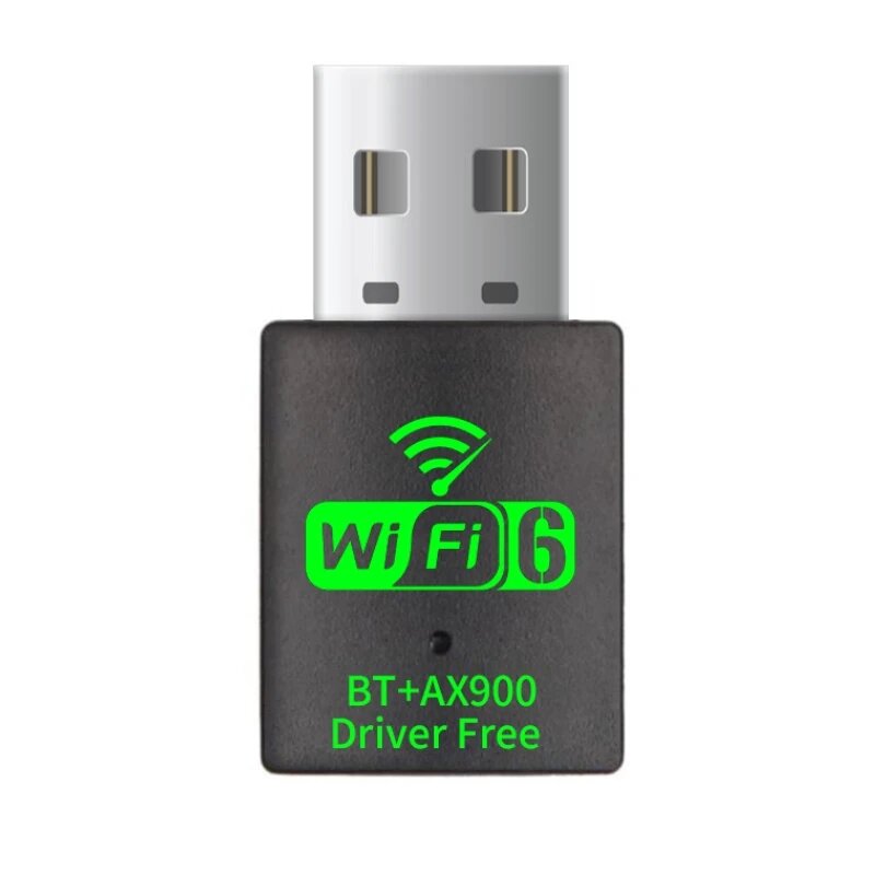 Адаптер AX900 Wi-Fi 6 Mini USB 2.0 WIFI6 Dongle Сетевая карта 2,4 ГГц/5 ГГц BT5.3 Cle Wi-Fi Lan Адаптер Драйвер Бесплатный ПК 900M Приемник
