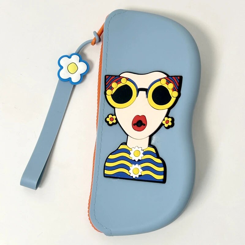 Водонепроницаемая силиконовая сумка для очков blue