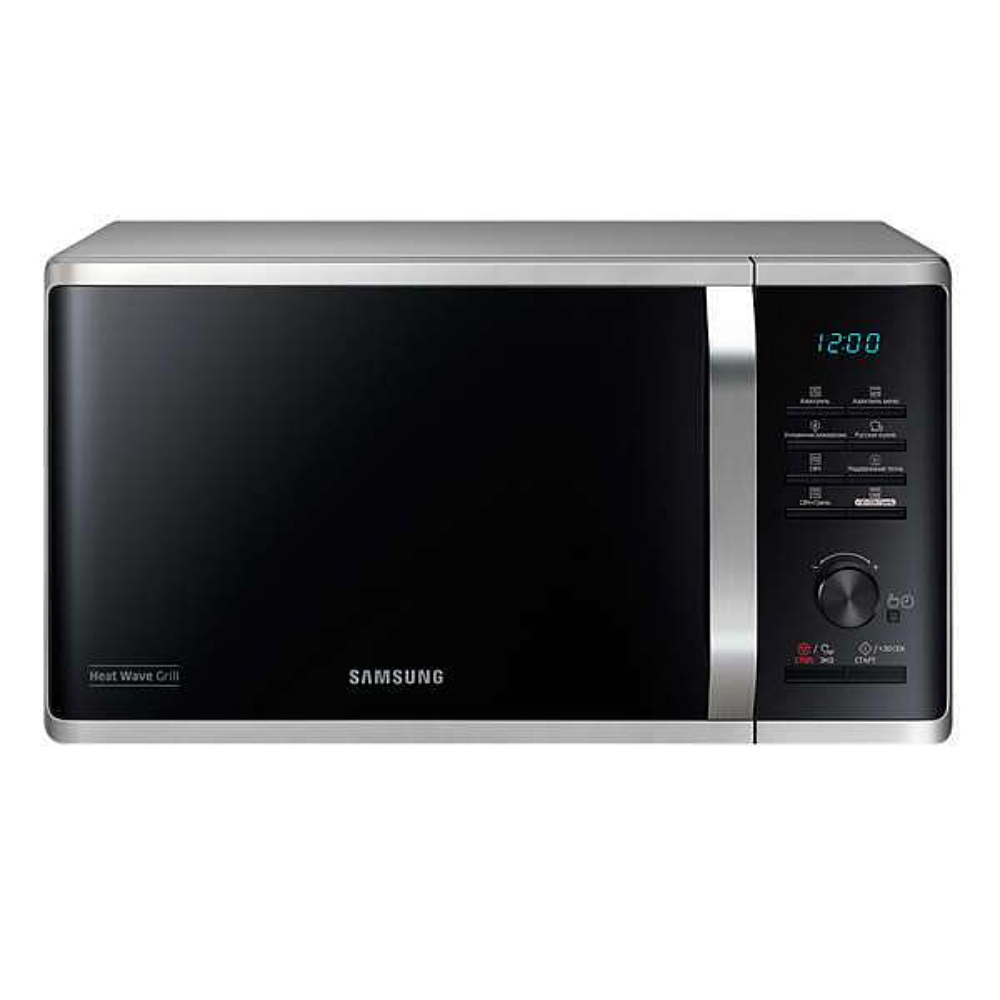 Микроволновая печь Samsung MG23K3575AS/BW, гриль, 23л, 1250Вт, 6 уровней мощности