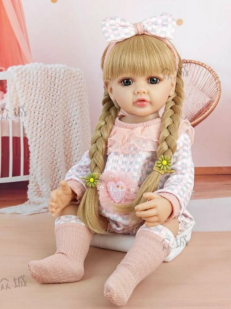 Кукла реборн реалистичная 55см игрушка пупс подарок девочке